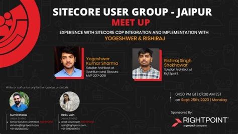 Rinku Jain On Linkedin Sitecore User Group Jaipur Meetup On Monday