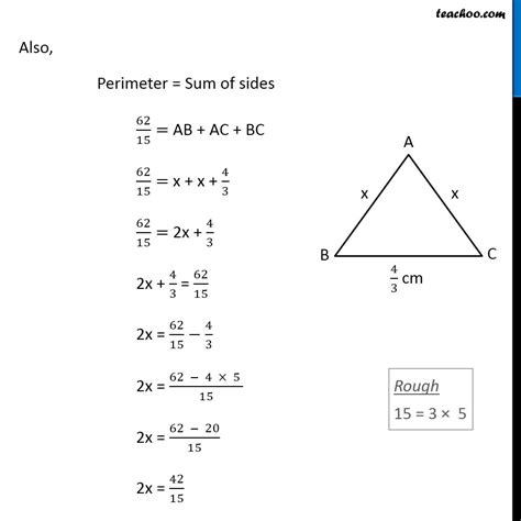 Perimeter Of Isosceles Triangle Basejord