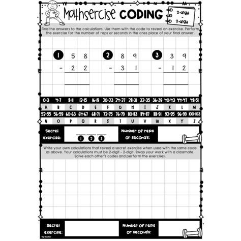 Mathsercise Coding Two Digit Subtract Two Digit Worksheets Top Teacher