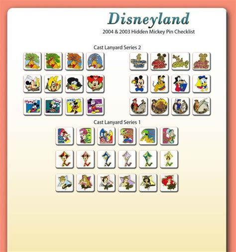 Cast Lanyard Pins Hidden Mickey Disney Pin Medallion Collection