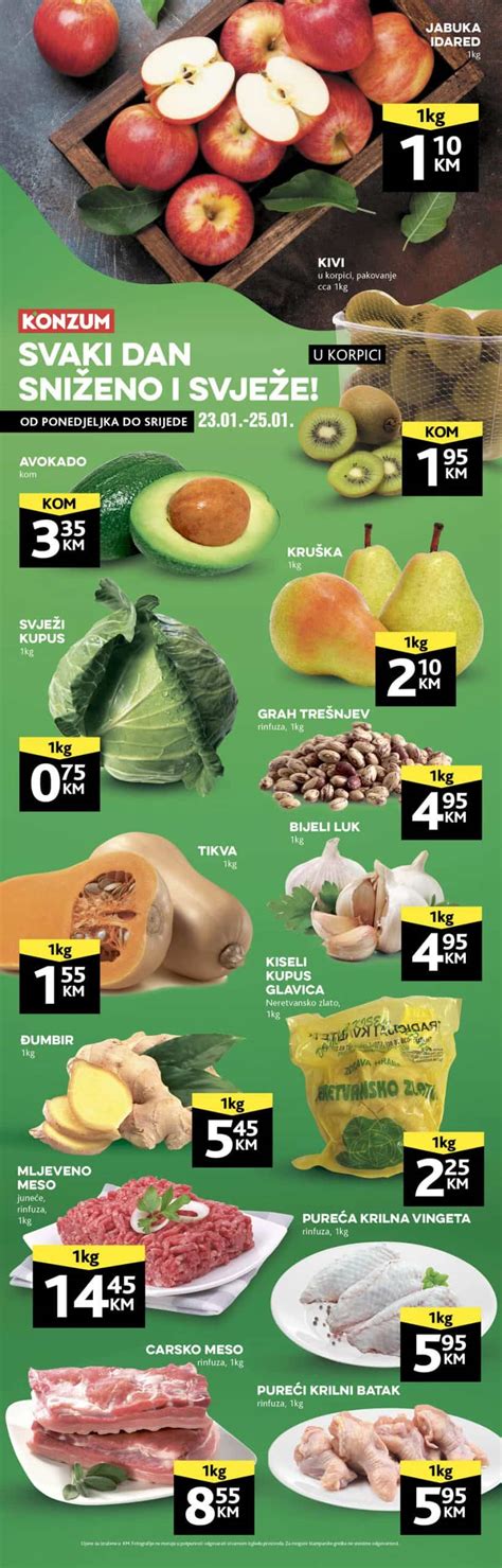 Konzum SvjeŽa Ponuda Akcija 23 25 1 2023 Ustedite Ba