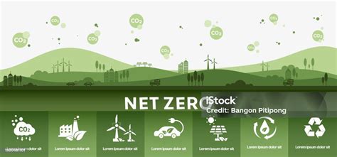 Zero Emission By 2050 Net Zero And Carbon Neutral Concept Net Zero