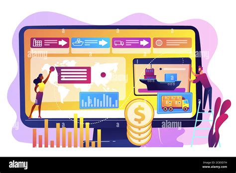 Supply Chain Analytics Concept Vector Illustration Stock Vector Image And Art Alamy