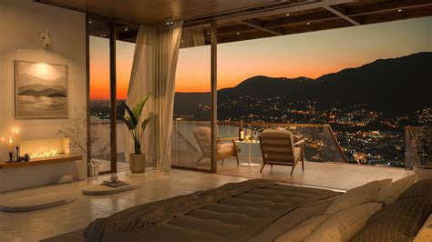 Enjoy Serene Nights In Your Cozy Bedroom 4K Coastal City Jazz