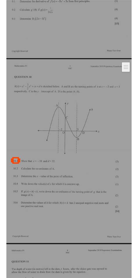 Grade 12 Calculus Why Do They Sub 3 In To First Derivative R