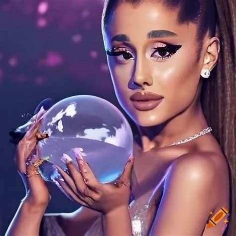 Ariana Grande Holding A Crystal Ball