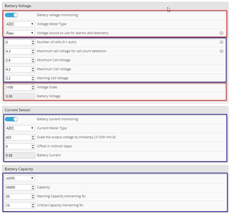 Reorganize Battery Settings On Configuration Tab · Issue 1144