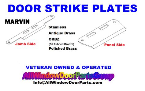 Marvin Door Integrity French Door Parts Stainless Strike Plate All