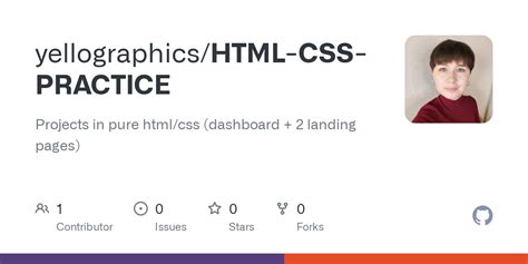github yellographics html css practice projects in pure html css