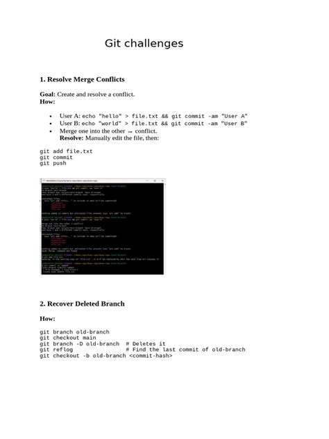 Git Challenges Pdf
