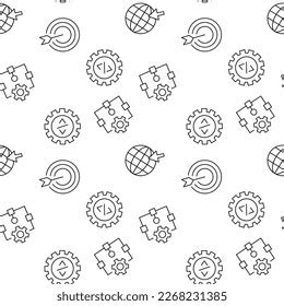 Vector Seamless Pattern Target Programming Algorithm Stock Vector Royalty Free