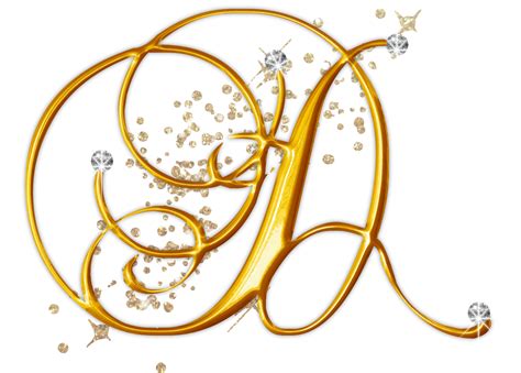 Golden Uppercase Alphabet Letters PNG