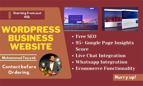create business website with wordpress and seo by tayyabwpdev fiverr