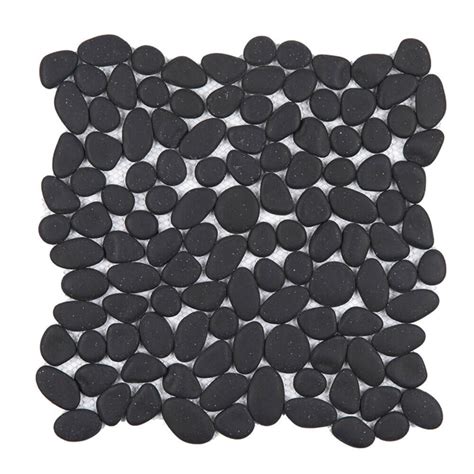 White Pebble Mosaic Tile For Shower Bathroom Wall Floor Diflart