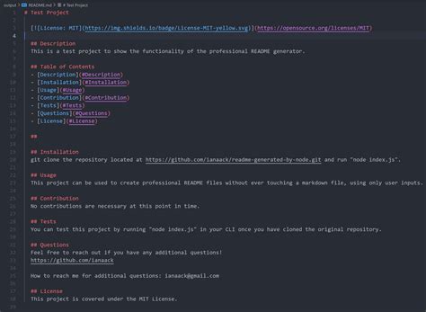 Github Ianaackpro Readme Generator Use This Application To Create A