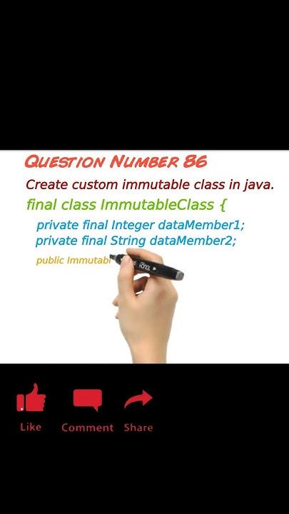 86 create custom immutable class in java interviewquestions corejava