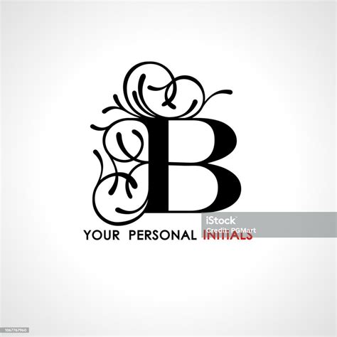 자본 편지 B입니다 야채 장식으로 꾸며져 있습니다 귀하의 로고 엠 블 럼 짜 머리글자를 위한 템플릿 0명에 대한 스톡 벡터 아트 및 기타 이미지 Istock