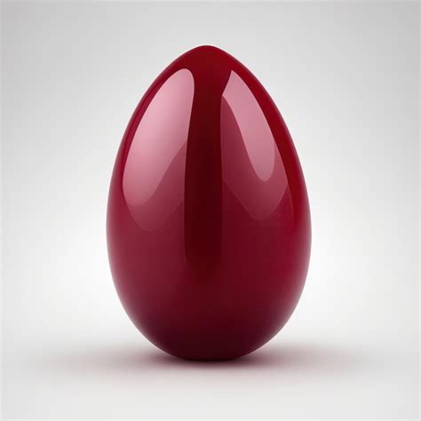 Premium Photo Ruby Stone Egg Shape On White Background