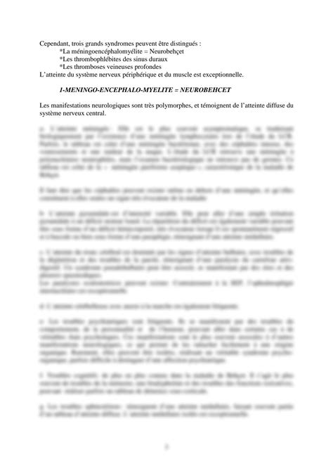 Solution Pathologie Neurologique Manifestations Neurologiques De La