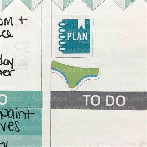 Panty Stickers Laundry Period Sex Chore Tracker Printable Planner