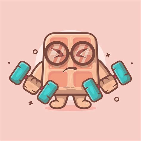 Premium Vector Cute Belgian Waffle Food Character Mascot Doing