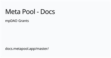 mpdao grants meta pool docs