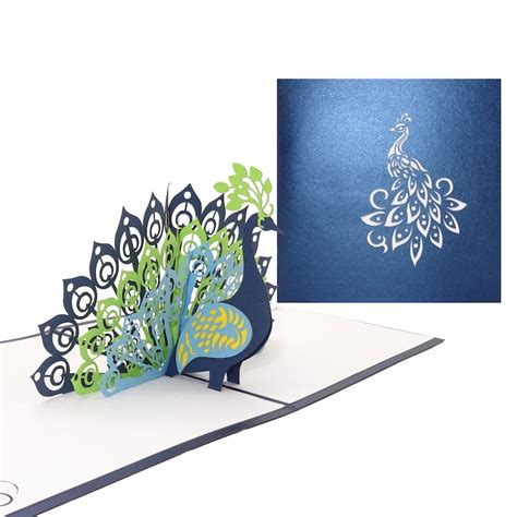 Peacock Pop Up Card Etsy