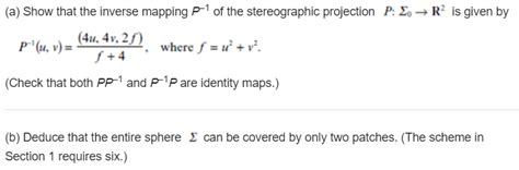solved a show that the inverse mapping p1 of the