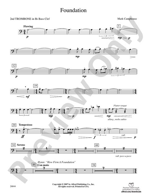Foundation Wp 2nd B Flat Trombone B C Wp 2nd B Flat Trombone B C World Part Digital