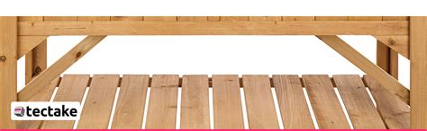 tectake Hochbeet aus Holz mit Ablagefach für Garten Balkon und Terrasse Innenleben mit