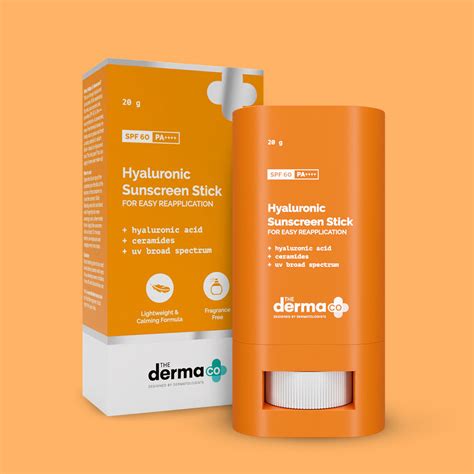 Buy The Derma Co Hyaluronic Sunscreen Stick With Spf 60 And Pa For