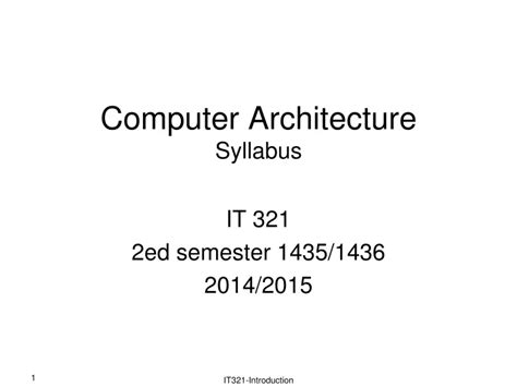 Ppt Computer Architecture Syllabus Powerpoint Presentation Free