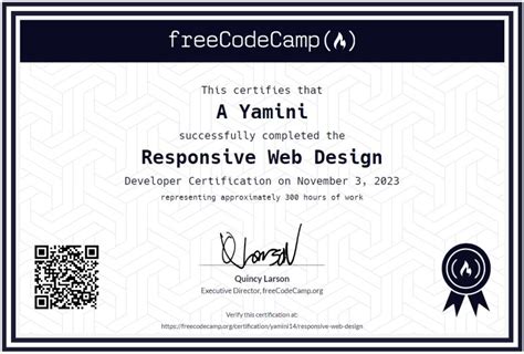 Yamini A On Linkedin Webdesign Certification Freecodecamp
