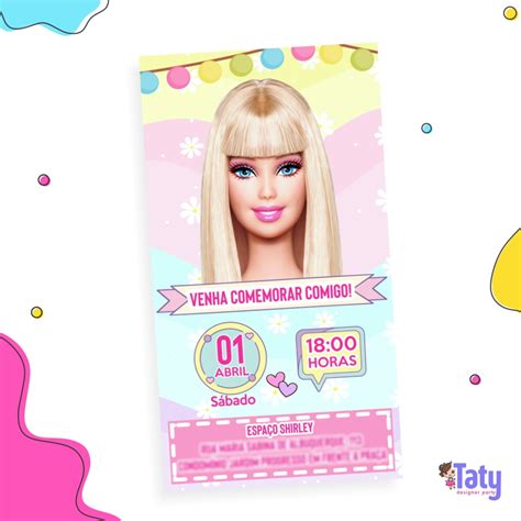 Convite Barbie Elo7 Produtos Especiais