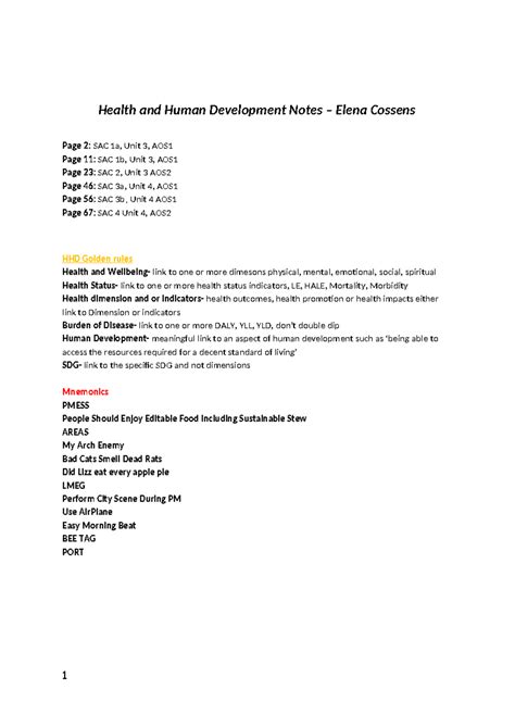 Hhd Unit3 4 Unit 3 And 4 Notes Health And Human Development Notes