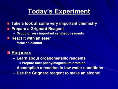 Ppt The Grignard Synthesis Miniscale Synthesis Of Triphenylmethanol