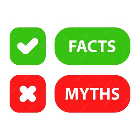 Premium Vector Myths Vs Facts Concept Vector Illustration