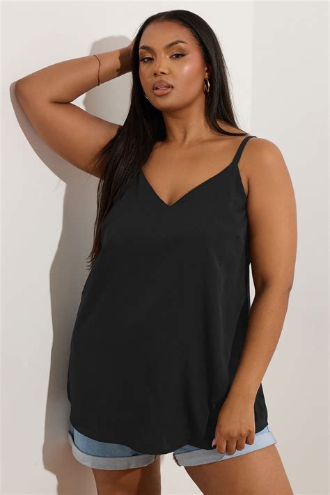 Yours Curve Plus Size Black Cami Top Yours Clothing
