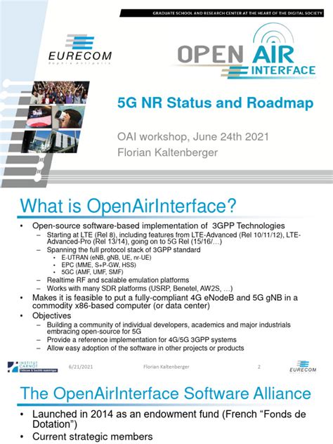 01 Florian Kaltenberger Eurecom Status Update And Roadmap Of 5g Nsa And