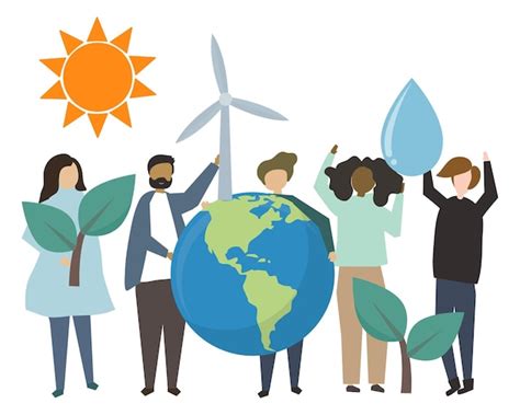 Изменение климата детей Png клипарт иллюстрация на прозрачном фоне