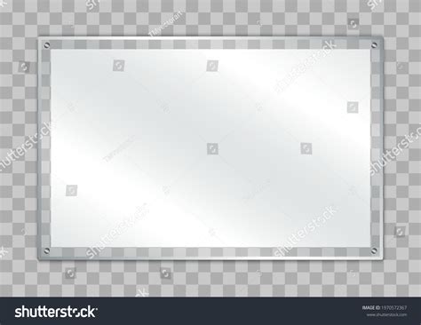 Blank Poster Realistic Glass Frame Rectangular Stock Vector Royalty Free 1970572367 Shutterstock
