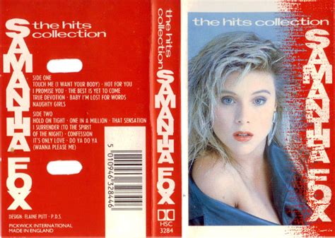 Samantha Fox The Hits Collection Cassette Dolby Compilation