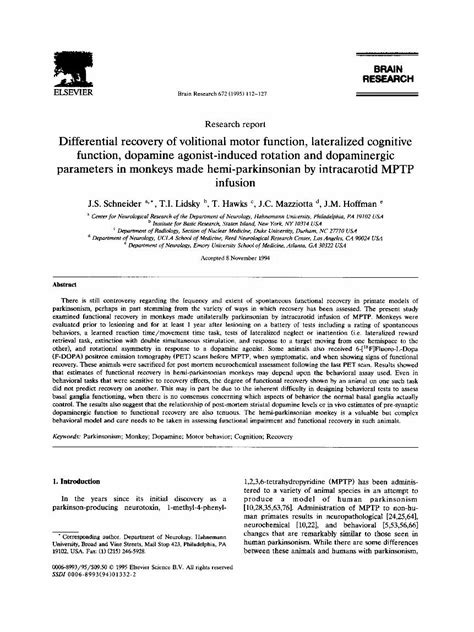 Pdf Differential Recovery Of Volitional Motor Function Lateralized