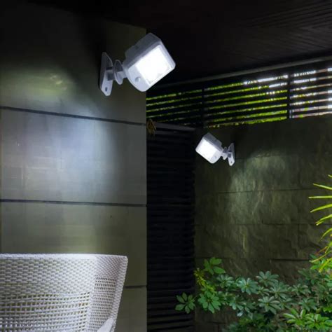 LAMPE SOLAIRE APPLIQUE Murale Détecteur de Mouvement LED Pivotant Blanc