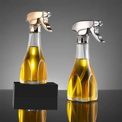 1pc Cooking Oil Sprayer Glass Oil Spray Bottle Rotary Sprinkler Oil