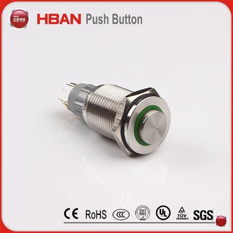 Panel Mount Size Mm High Head Ring LED Push Button Switch Switch Pushbutton Metal Push