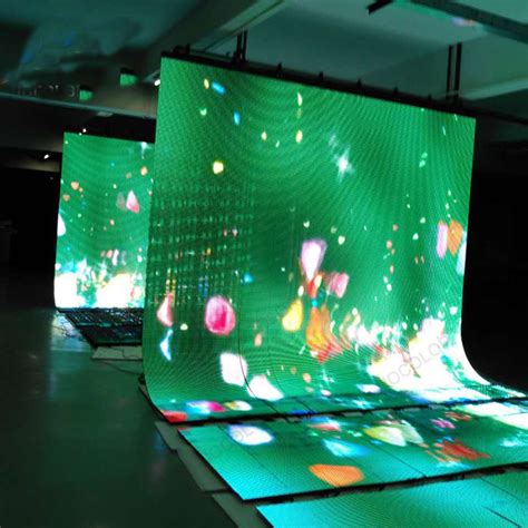 Adjustable Brightness P10 Flexible Led Wall Display Screen Front And