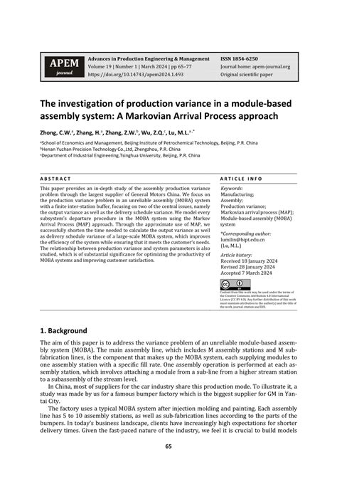 pdf the investigation of production variance in a module based