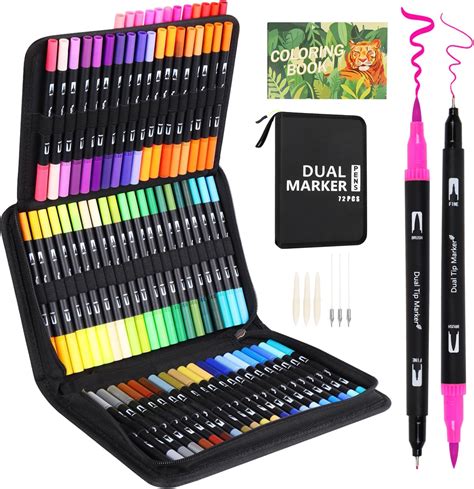Sonlaryin Brush Pen Lettering Colori Pennarelli Doppia Punta Pennarelli Punta Fine