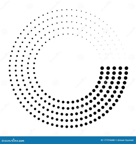 Fundo Ponto Médio Distribuído Circularmente Padrão Do Vetor De